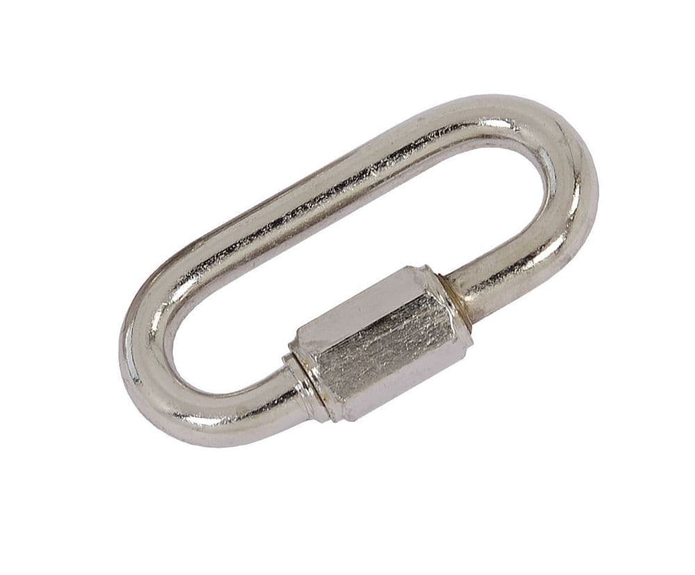 2Pc 12mm Quick Link Screw Lock Chain Fastener Hook Carabiner For Hiking ...