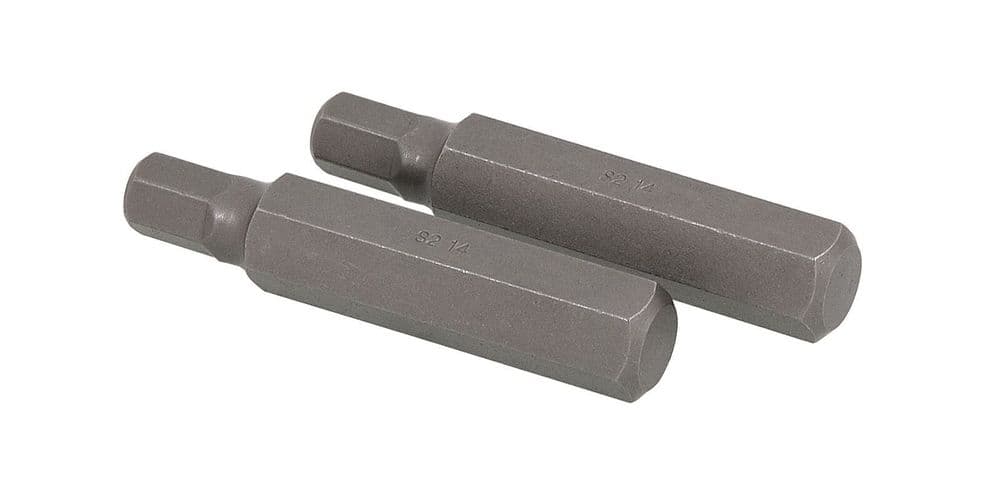 2Pc 14mm X 75mm Hex Allen Key Bit Set 10mm Hex Shank Ls2 H14