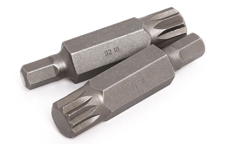 2Pc 18mm X 75mm Hex Allen Key Bit Set 10mm Hex Shank Ls2 M18