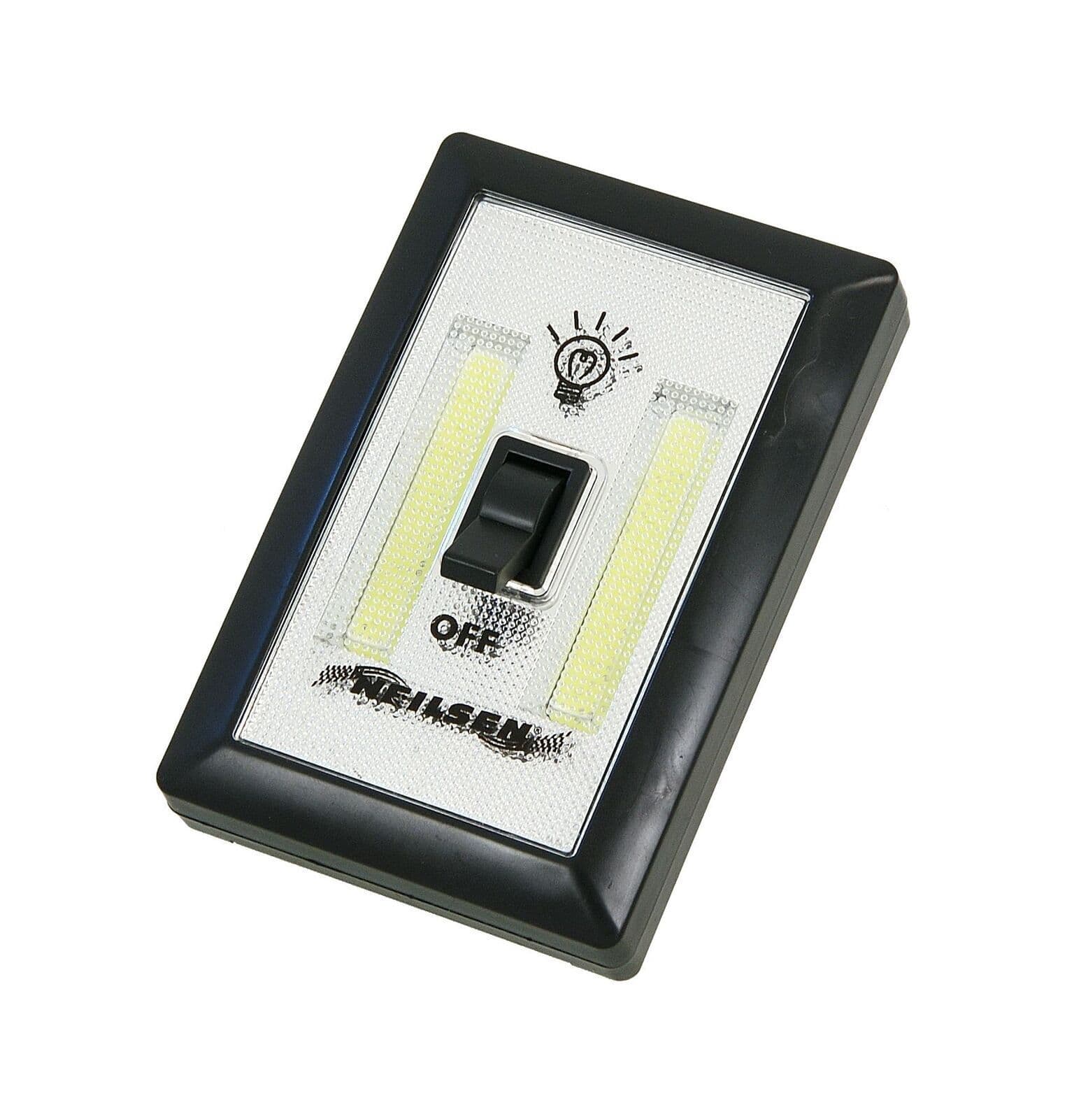 2W Cob Led Wall Night Light - Black & Battery Operated