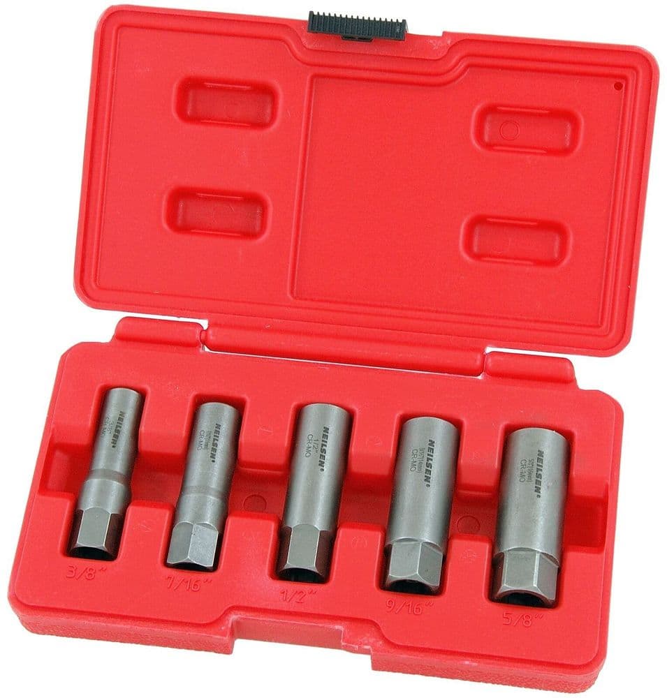 3/8"Dr Deep Twist Socket Set Bolt Nut Extractor Removal 10-16mm 3/8-5/8In