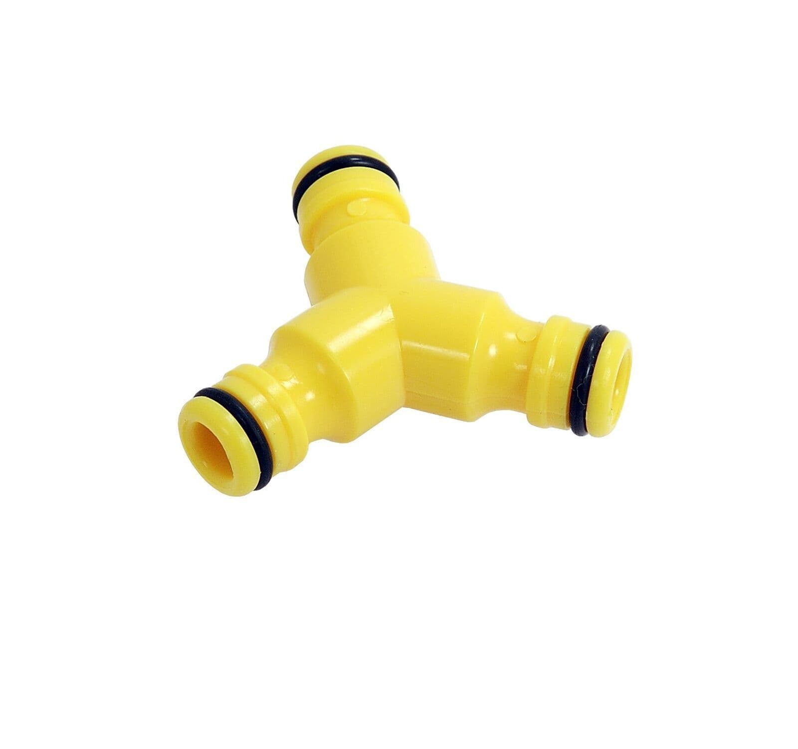 3 Way Garden Hose Pipe Lock Coupling Splitter Male Adaptor Connector ...