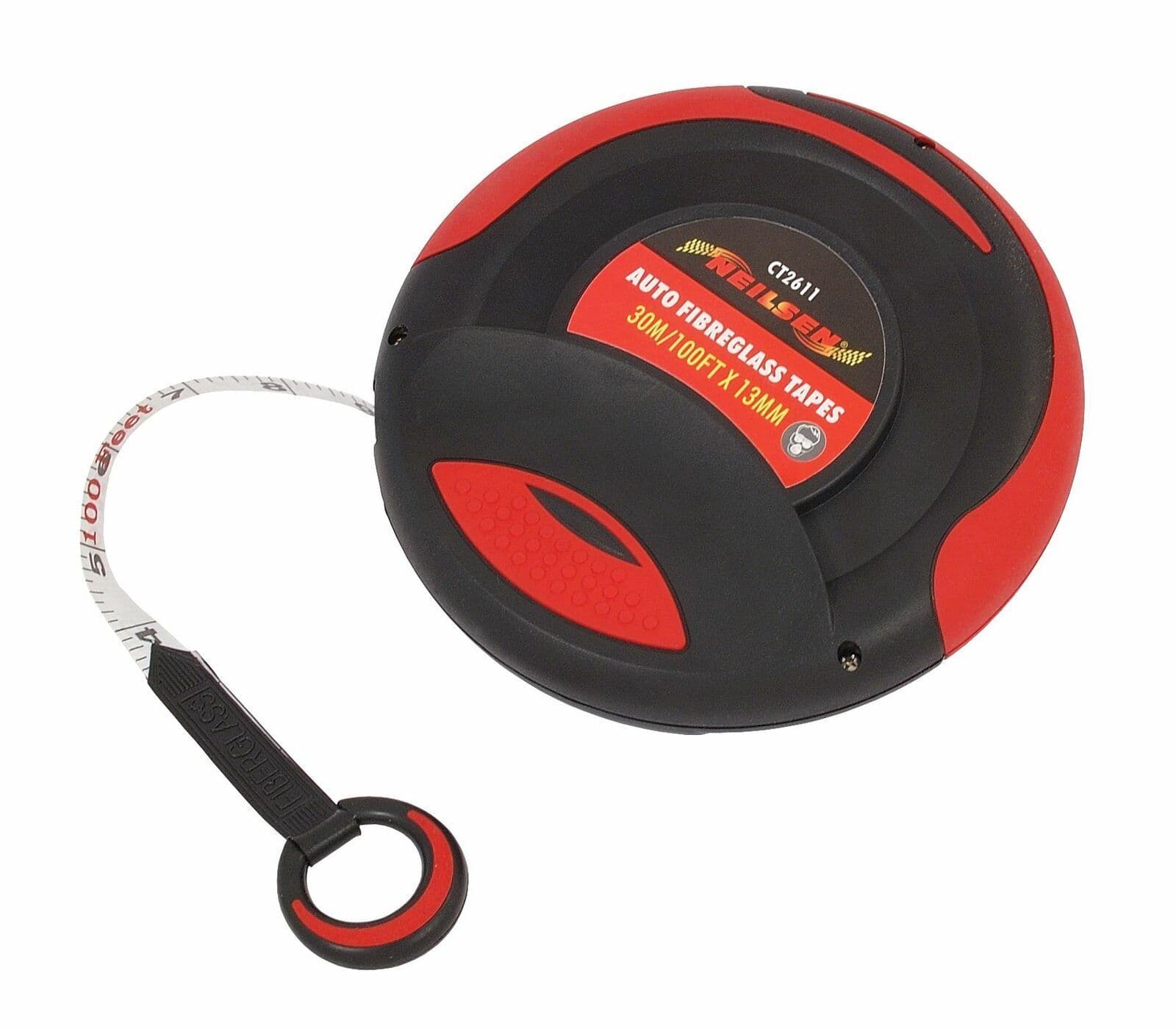 30M Auto-Return Tape Measure 100Ft Heavy Duty Long Reel Surveyors Measuring