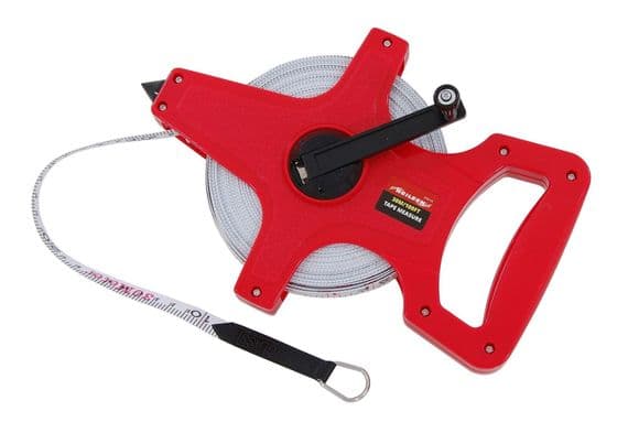 30M Surveyor Builders Fibreglass Measuring Tape Roll With Open Reel