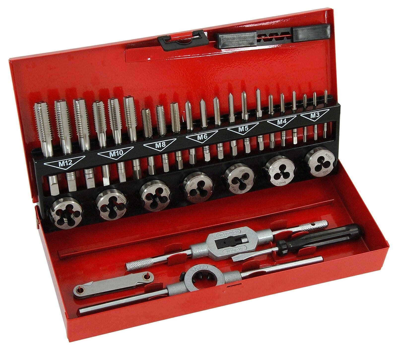 32Pc Metric Tap And Die Set M3 M4 M5 M6 M8 M10 M12 Steel Thread Cutter