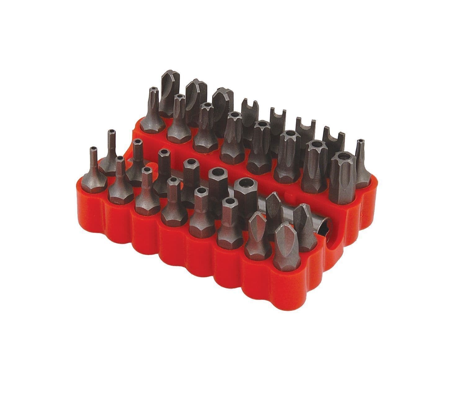33Pc Screwdriver Security Bit Set Includes Tool Holder And Torx Star ...