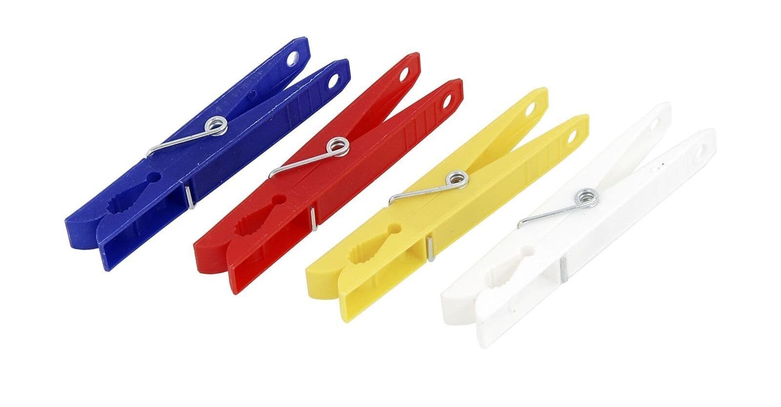 36 X Jumbo Plastic Grip Uv Protected Clothes Washing Line Clips & Pegs