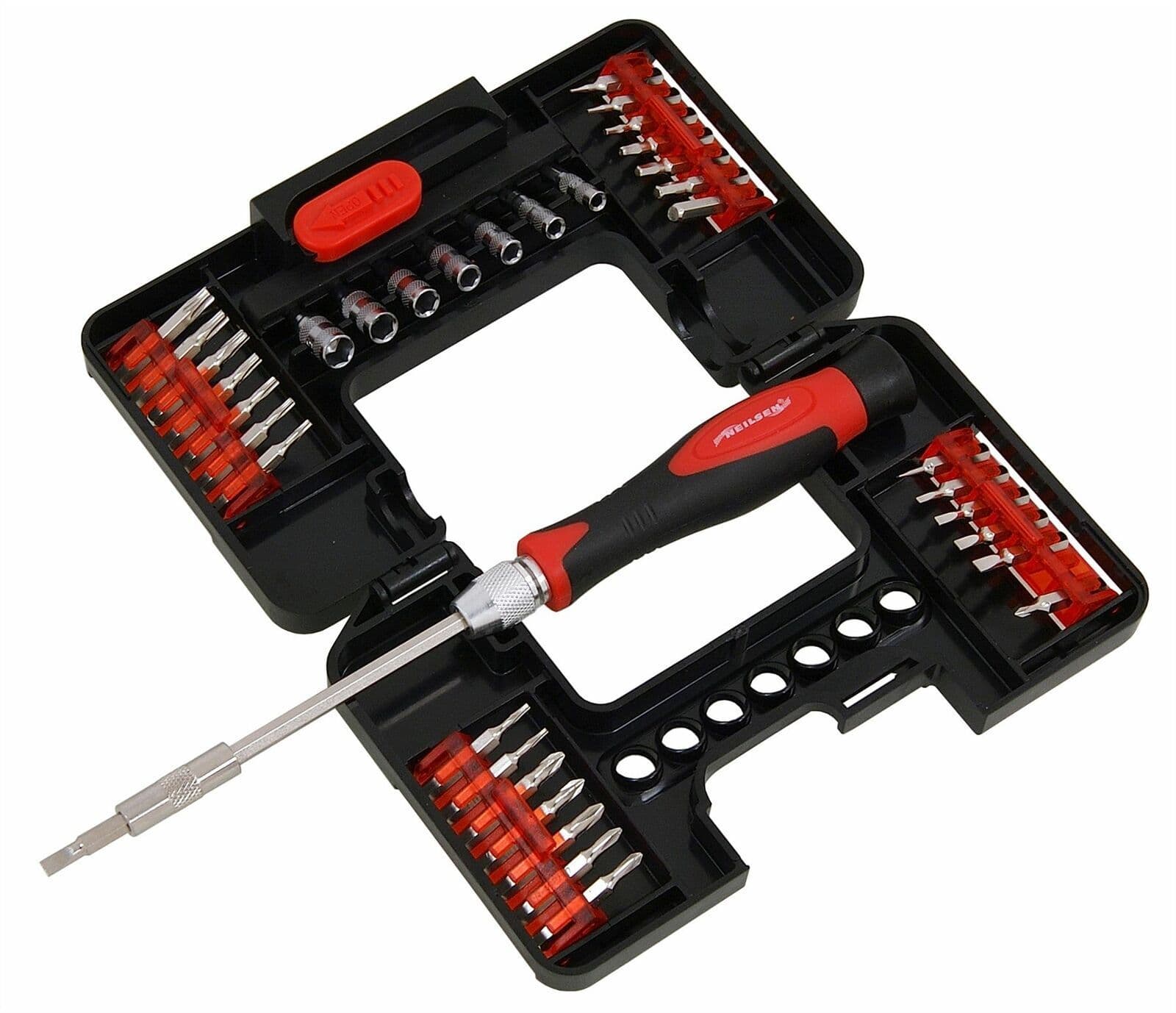 37Pc Precision Screwdriver Bit Set Hex Phillips Pozi Flat & Star In A Case