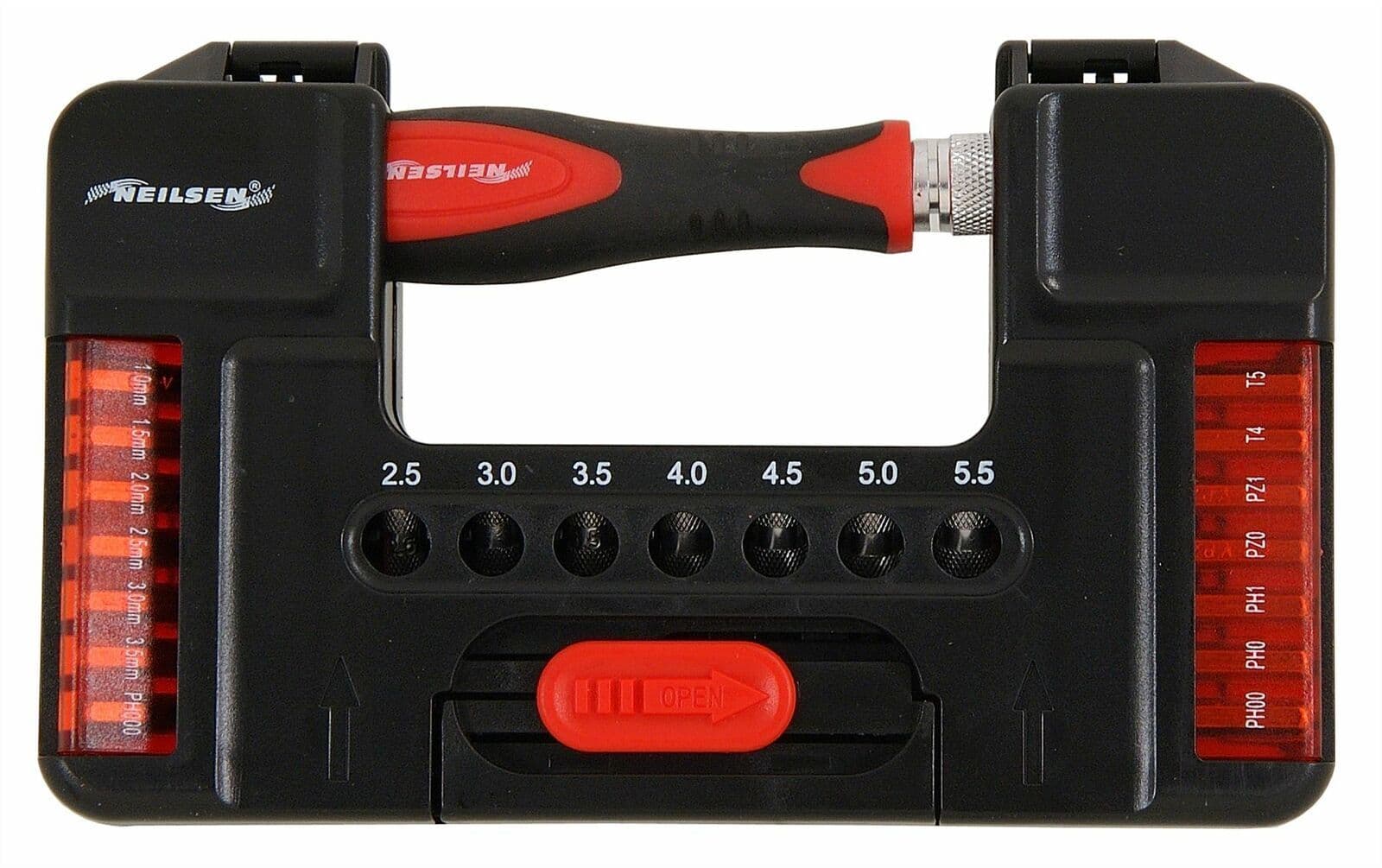 37Pc Precision Screwdriver Bit Set Hex Phillips Pozi Flat & Star In A Case