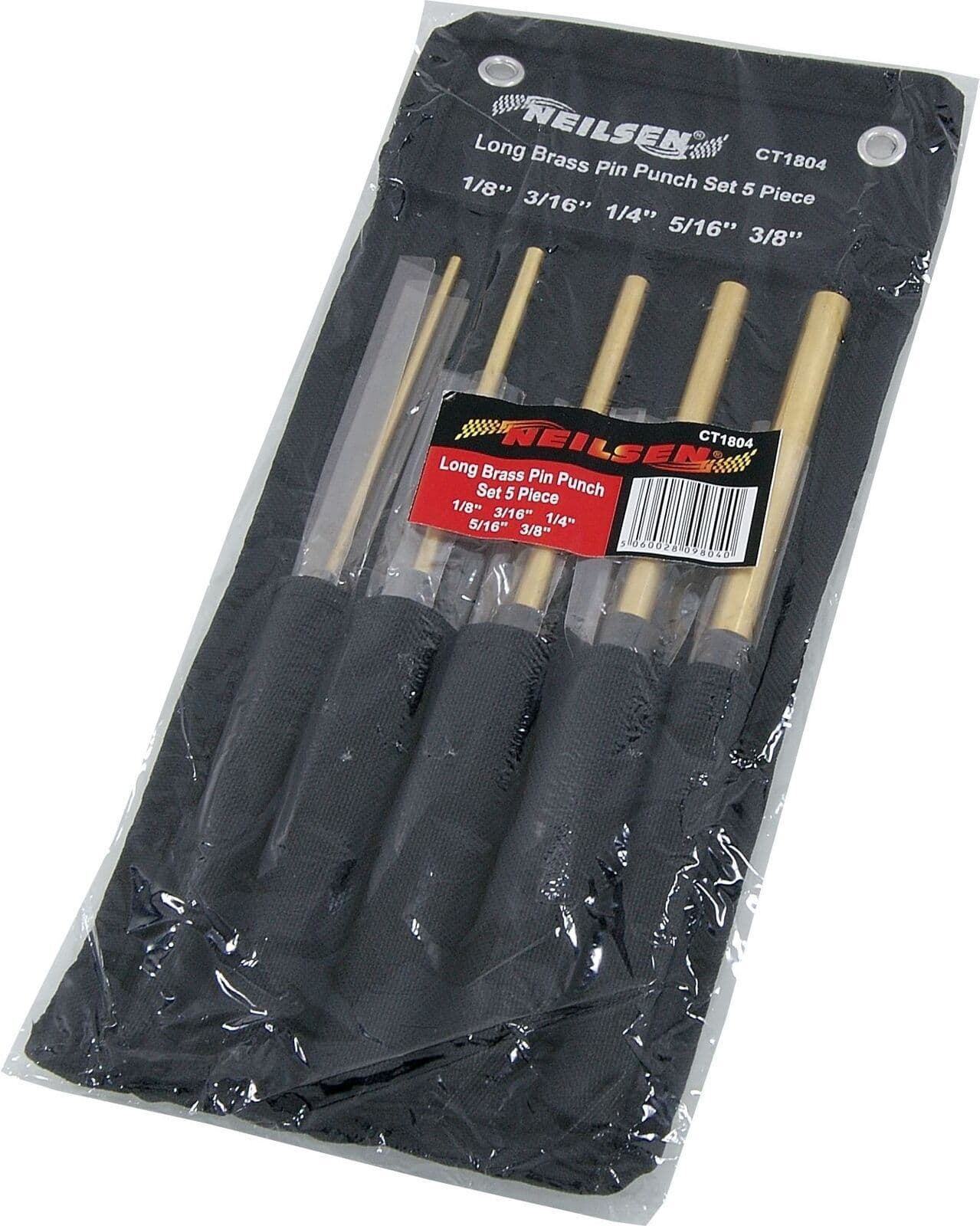 3mm To 9 5mm Long Drive Brass Pin Punch Set - 5 Pieces From 1/8 To 3/8 ...