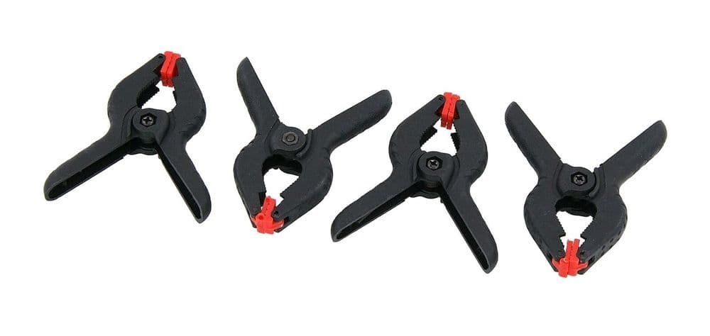 4 Pack Quality Heavy Duty Spring Clamps Nylon Plastic Quick Grips Clips ...