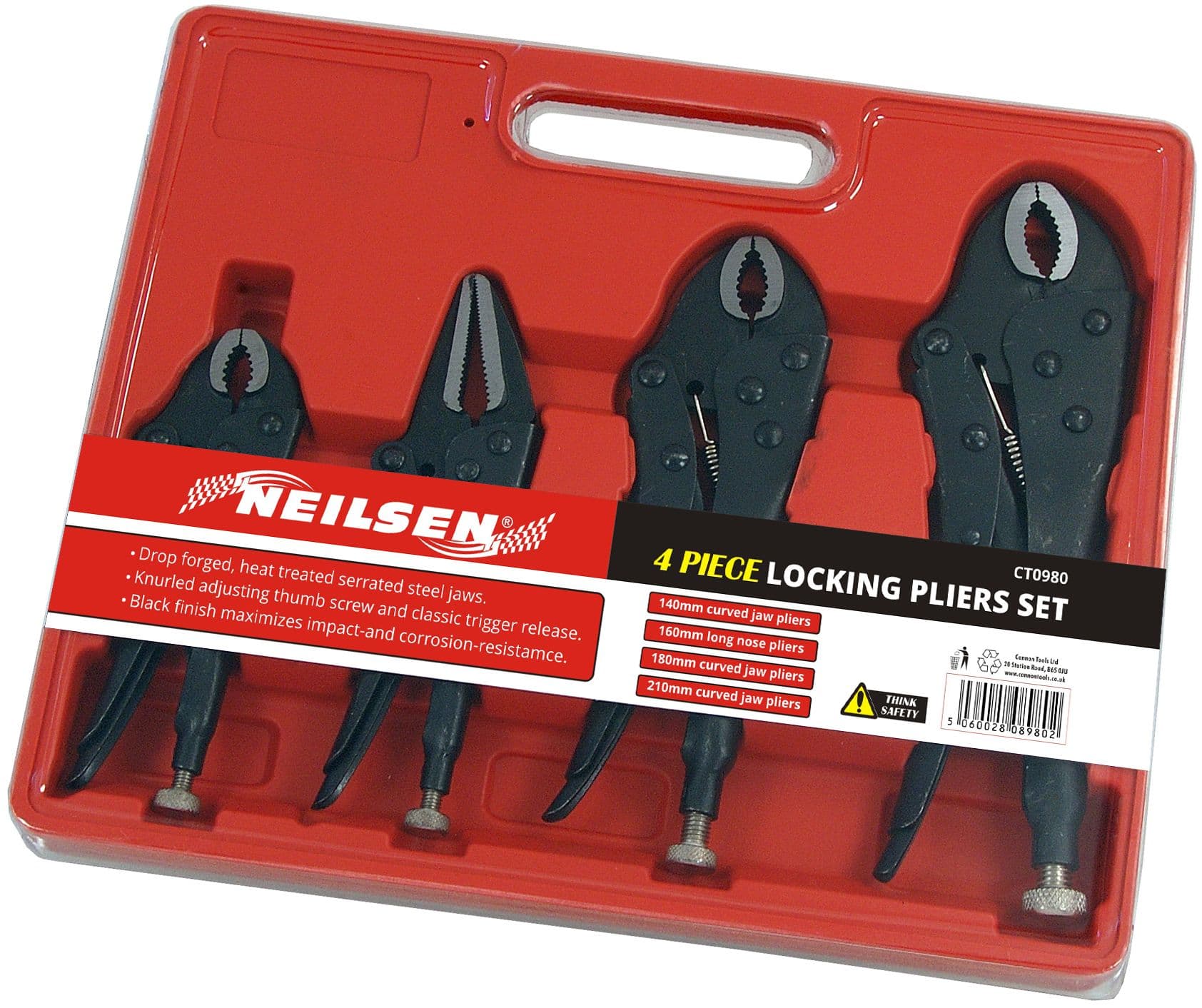 4 Piece Heavy Duty Grip Wrench Set Vice Locking Lock Pliers Mole Grips ...