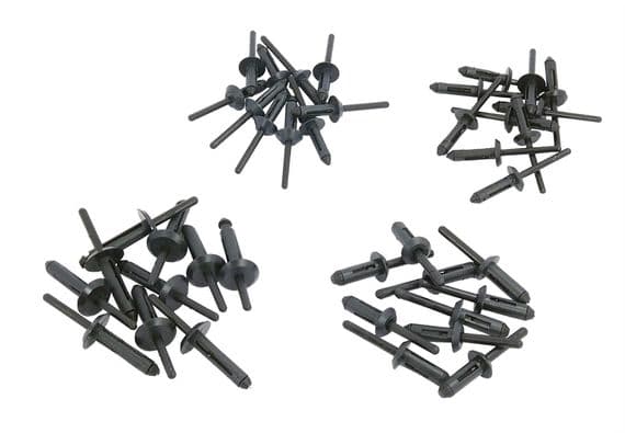 40 Piece Assortment Plastc Rivets For Rivet Gun