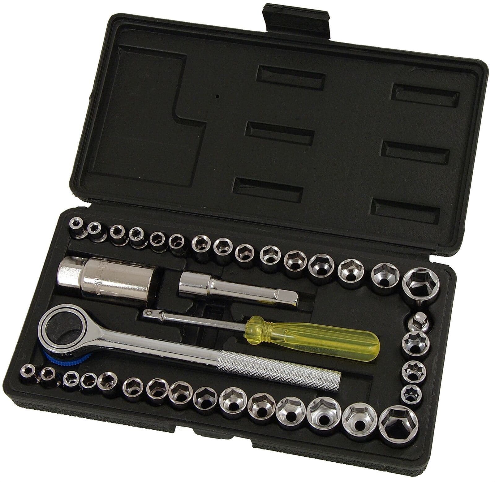 40Pc 1/4" & 3/8" Socket Set Metric & Imperial