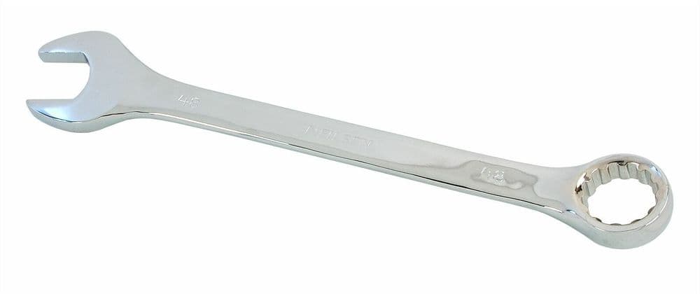 48mm Jumbo Combination Open End & Ring Spanner Fully Polished Finish