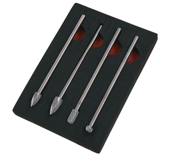 4Pc Extra Long 150mm Hss Rotary Burr Milling Cutter Set