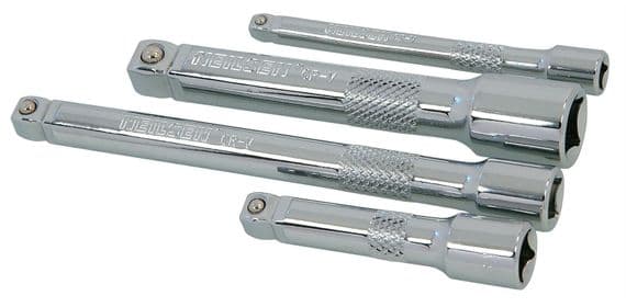 4Pc Socket Wobble Extension Bar Set 1/4 3/8 & 1/2"