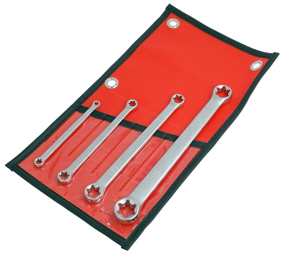 4Pc Torx Star E Spanners E6 - E24 E Type Doubled Ended Ring