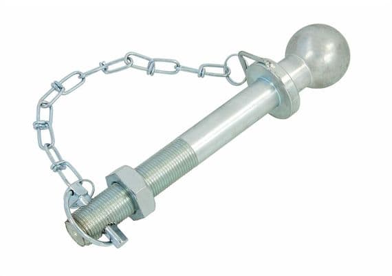50mm Tow Ball With Threaded Hitch Pin - 10" / 250mm Deep With Chain
