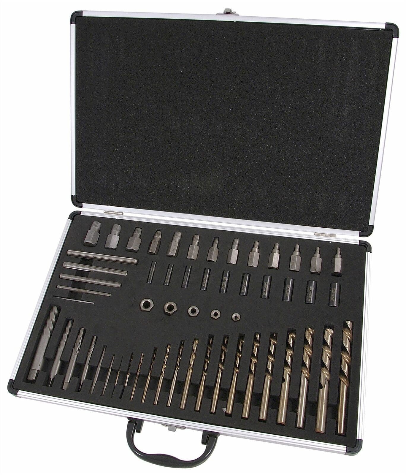 55Pc Master Screw Extractor Drill And Guide Set Left Hand Thread