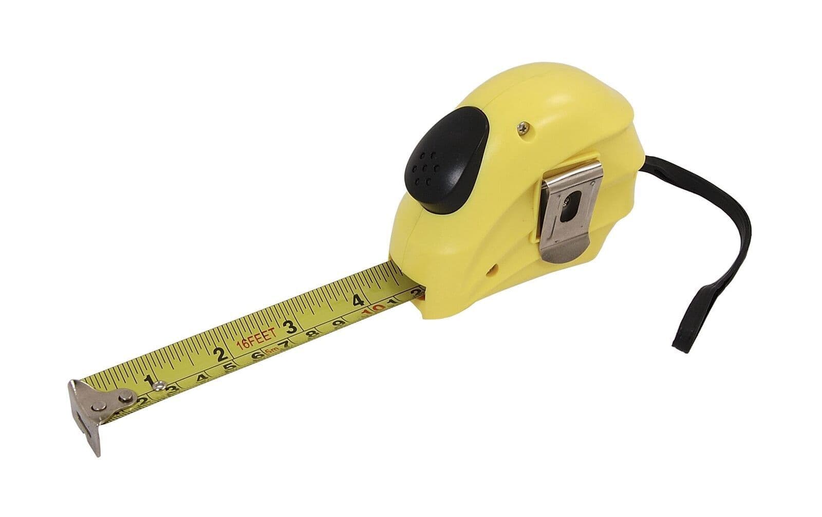 5M Retractable Metal Tape Measure Powergriplock Metric Imperial Measuring