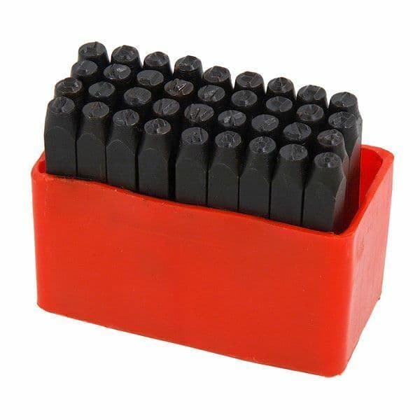 5mm 36Pc Letter & Number Stamp Set Metal Punch Stamps