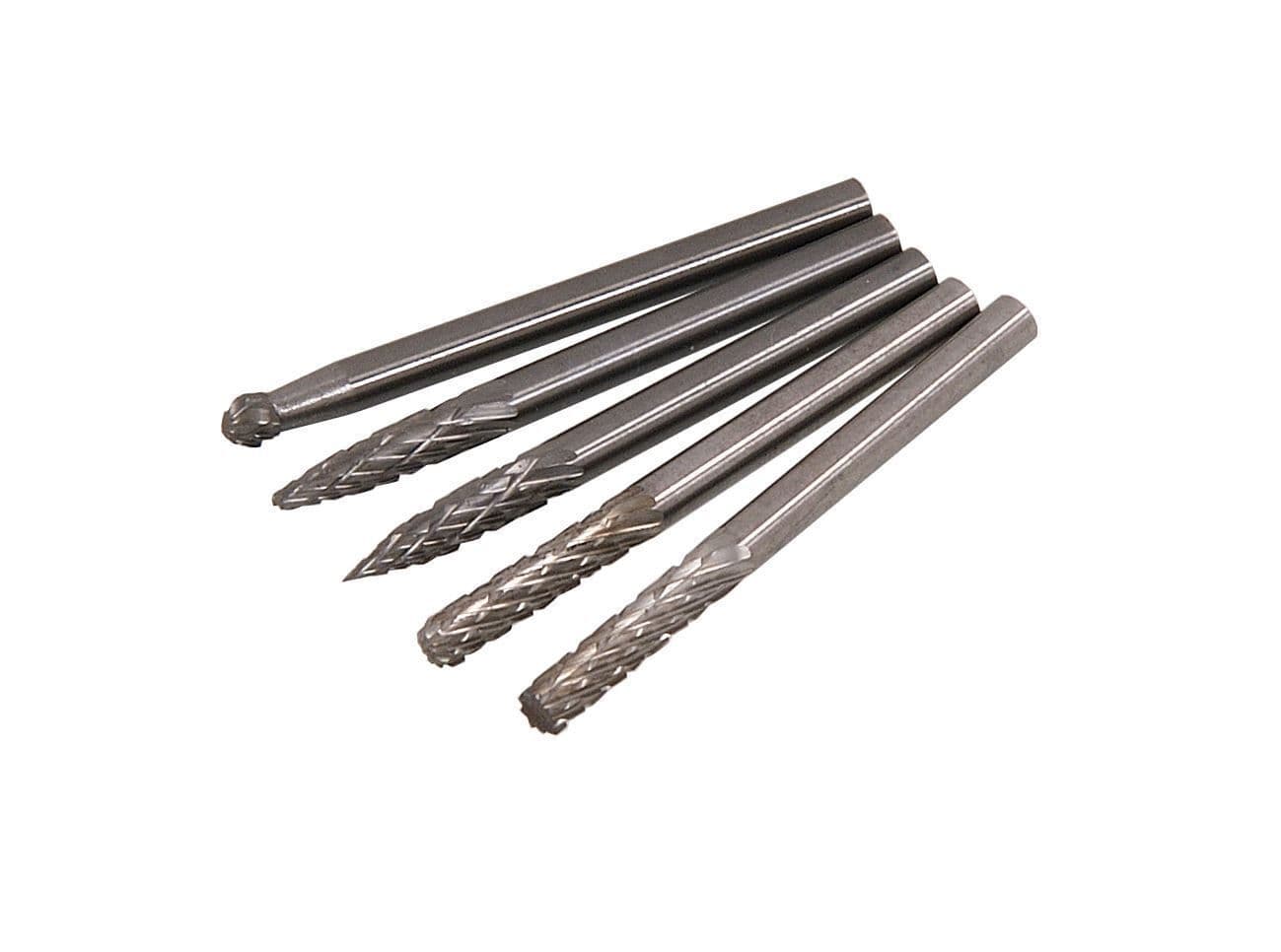 5Pc Carbide Micro Burr Set 3mm Rotary Tool Drill Ball Cylinder & Cone ...