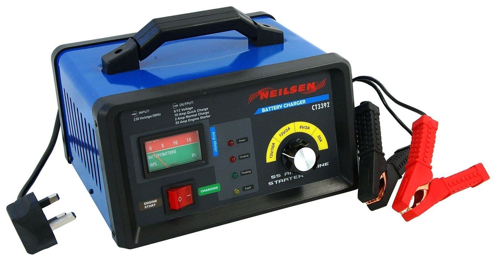 6 & 12V Battery Trickle Charger & Engine Jump Starter 2 10 & 55Amp