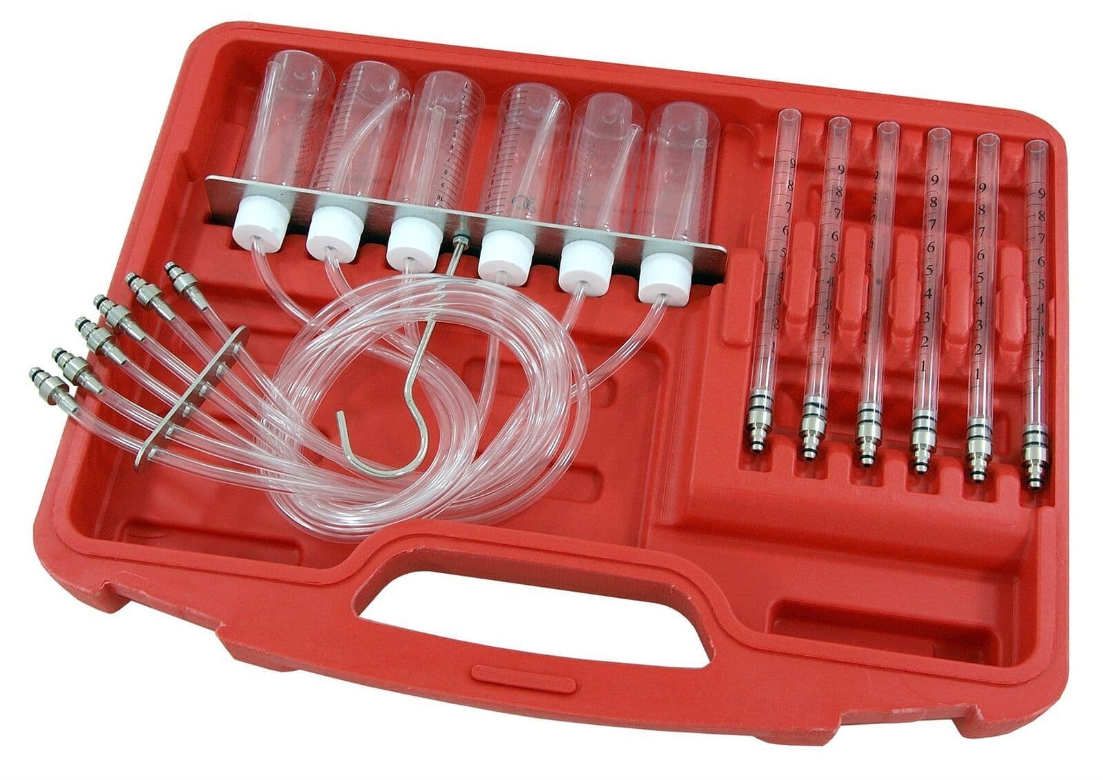 6 Cylinder Diesel Injector Flow Meter Adaptor Kit Common Rail Leak Off ...