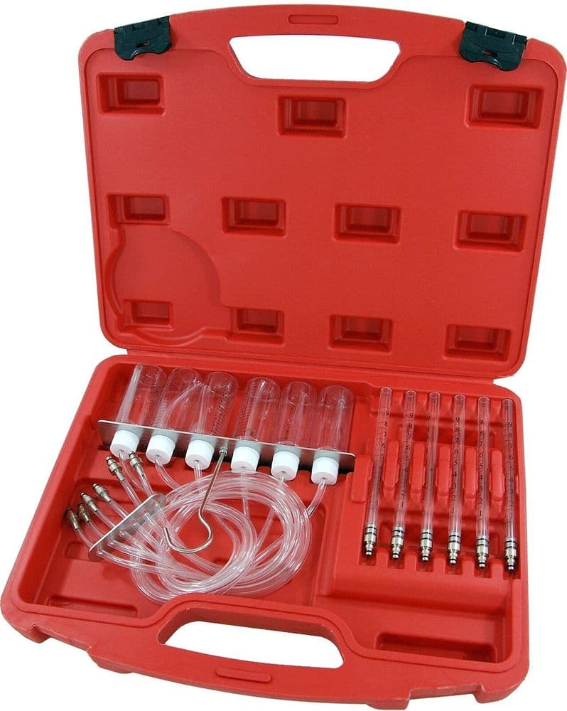 6 Cylinder Diesel Injector Flow Meter Adaptor Kit Common Rail Leak Off ...