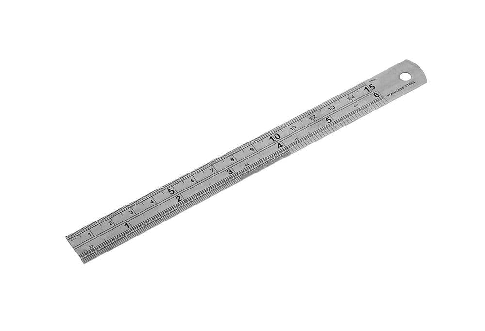 6" Stainless Steel Rule 150mm With Conversion Table Ruler