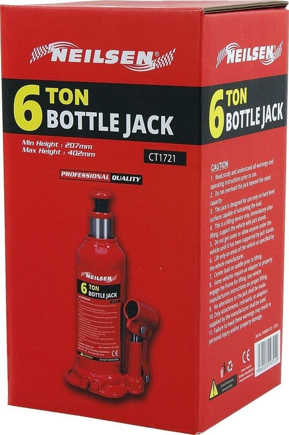 6 Ton Heavy Duty Hydraulic Bottle Jack