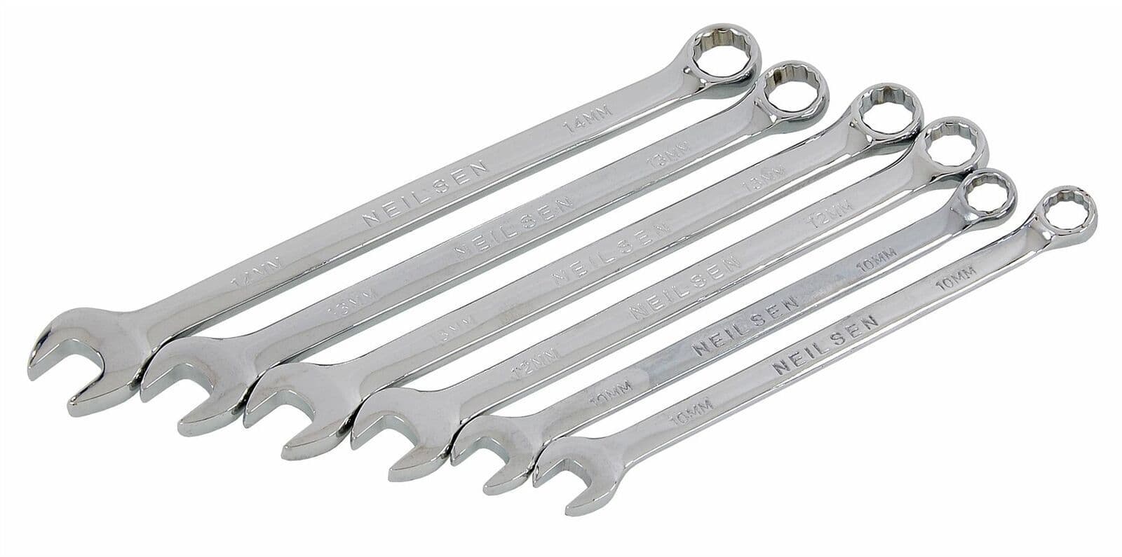 6Pc Combination Spanner Set 10 12 13 14mm Long Reach Metric Wrench