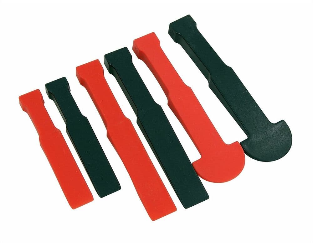 6Pc Plastic Car Trim Wedge Pry Tool Set - Mouldings Door Panel Etc
