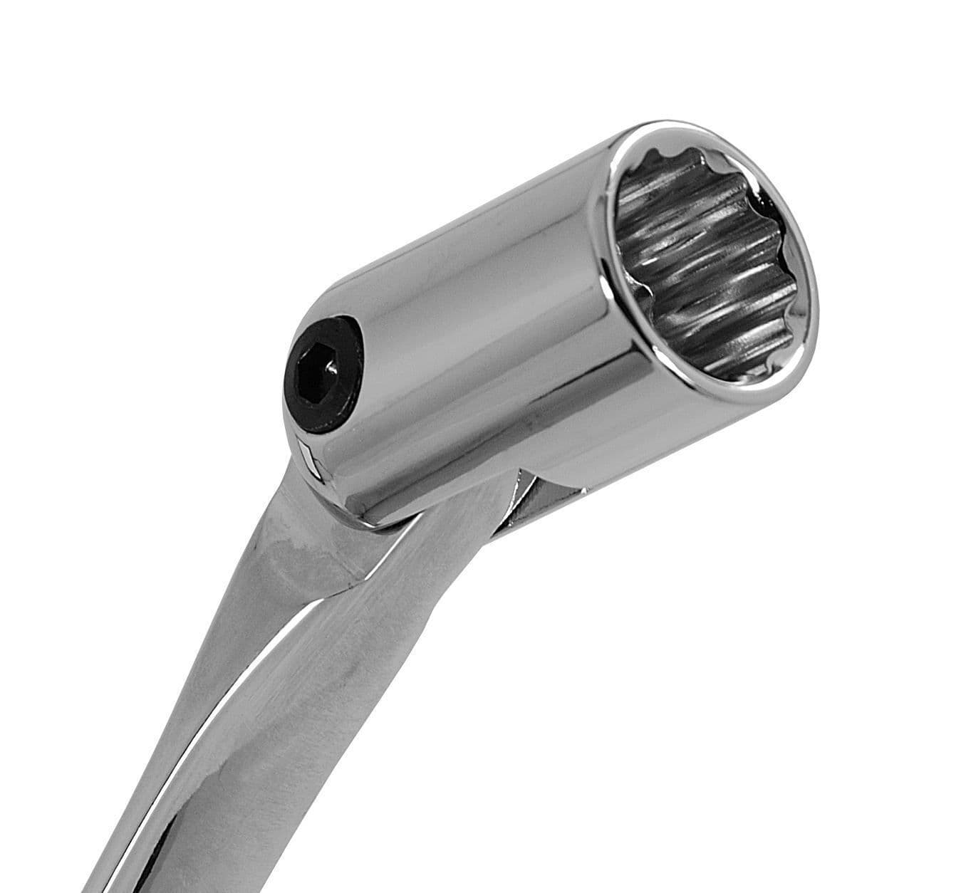 6Pc Swivel Flexi-Head Socket Open End Spanner Set 10-19mm