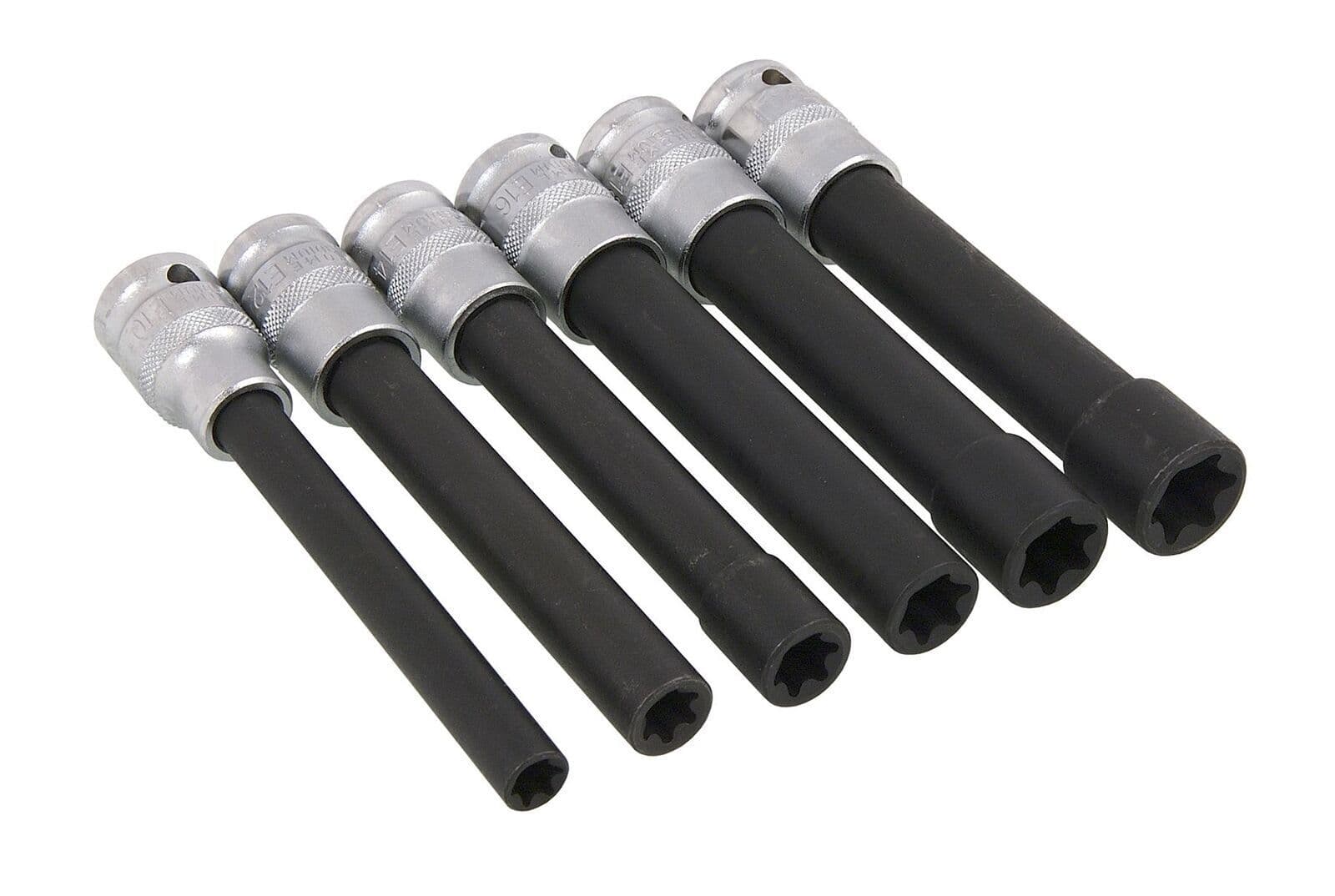 6Pc T-Star / E-Type Sockets Female Extra Long E10-20 For Cylinder Head