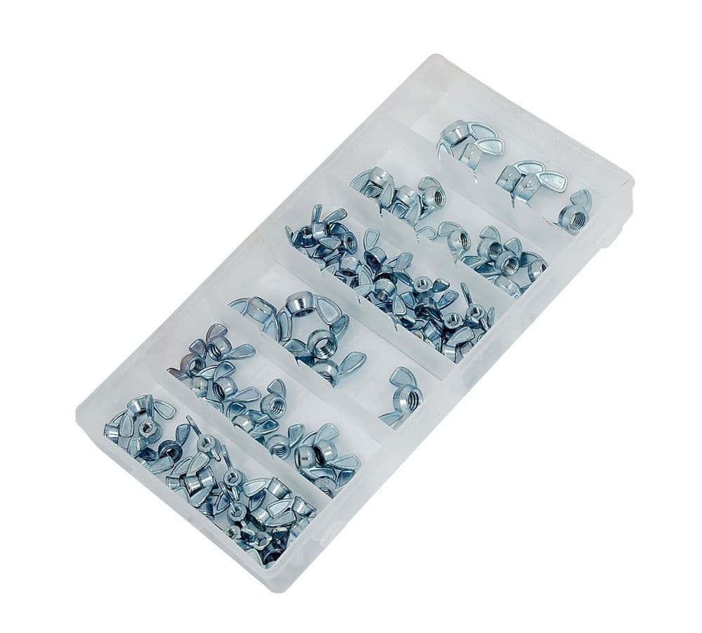 70Pc Wing Nut Assortment With Metric Threads 5mm - 8mm Butterfly Screw