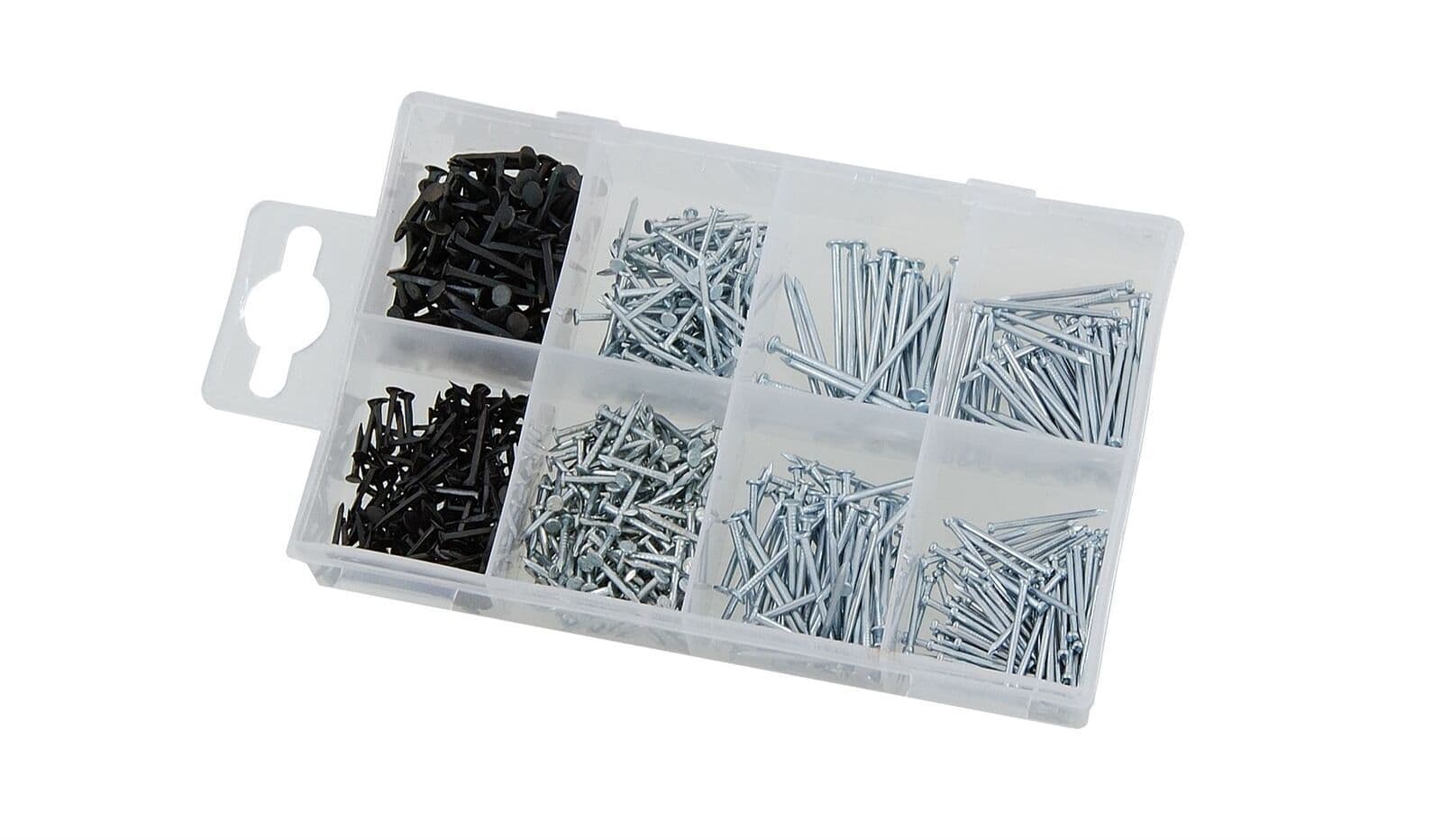 750Pc Assortment Box Of Nails And Tacks
