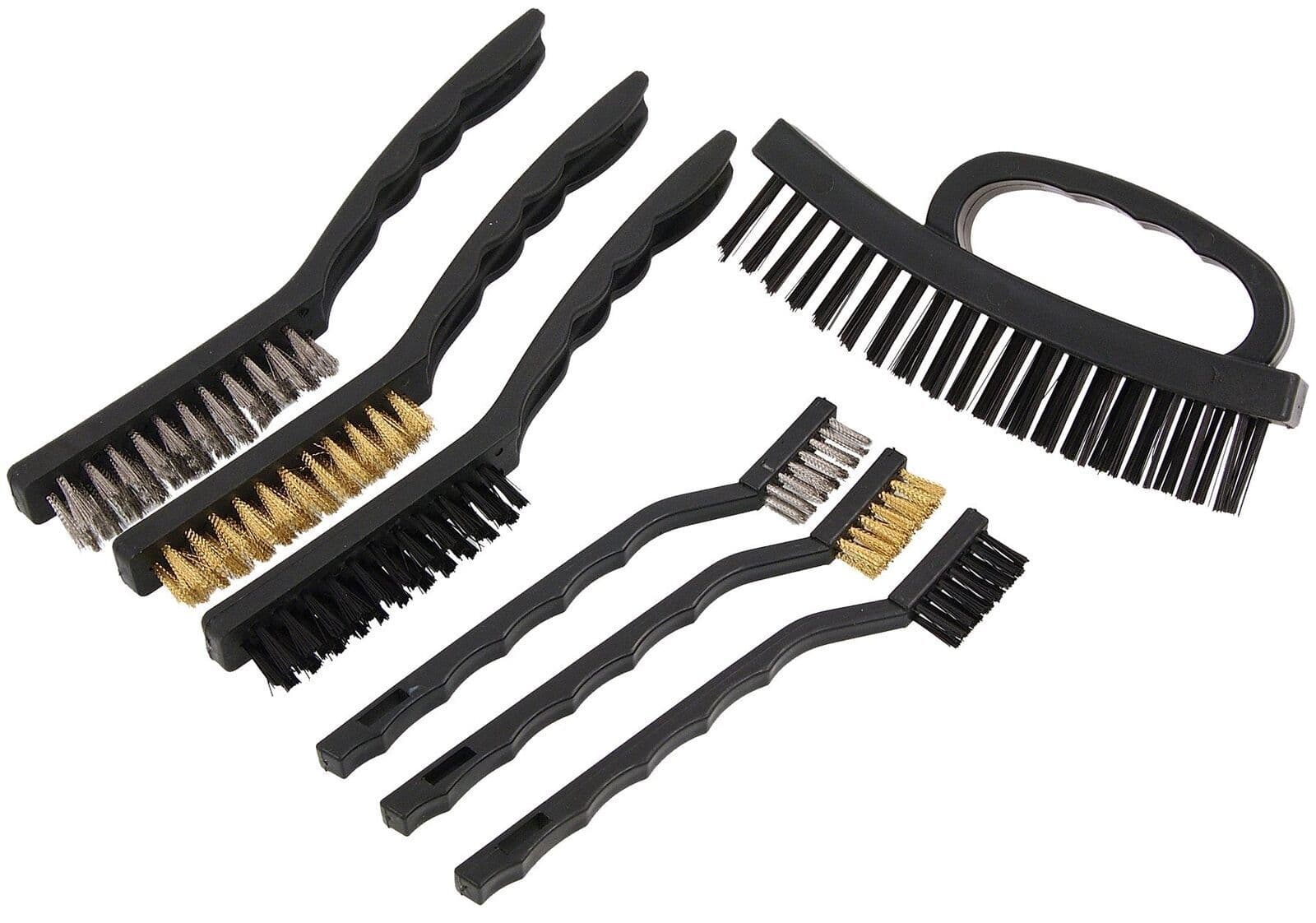 7Pc Multipurpose Mini Wire Hand Brush Ideal For Rust Dirt Removal Set