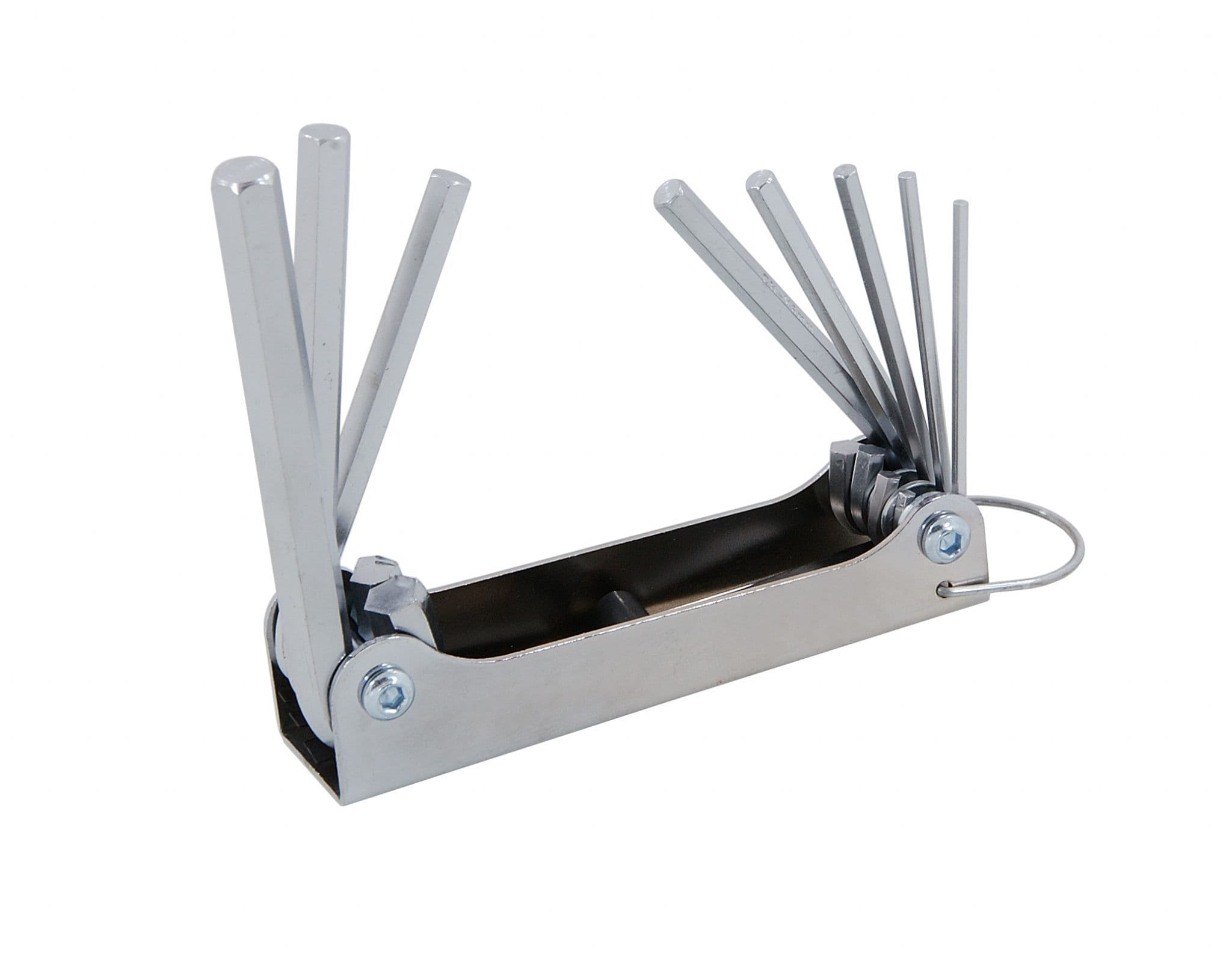 8 Piece Folding Hex Allen Key Tool Set 2 5 3 4 5 6 7 8 & 10mm