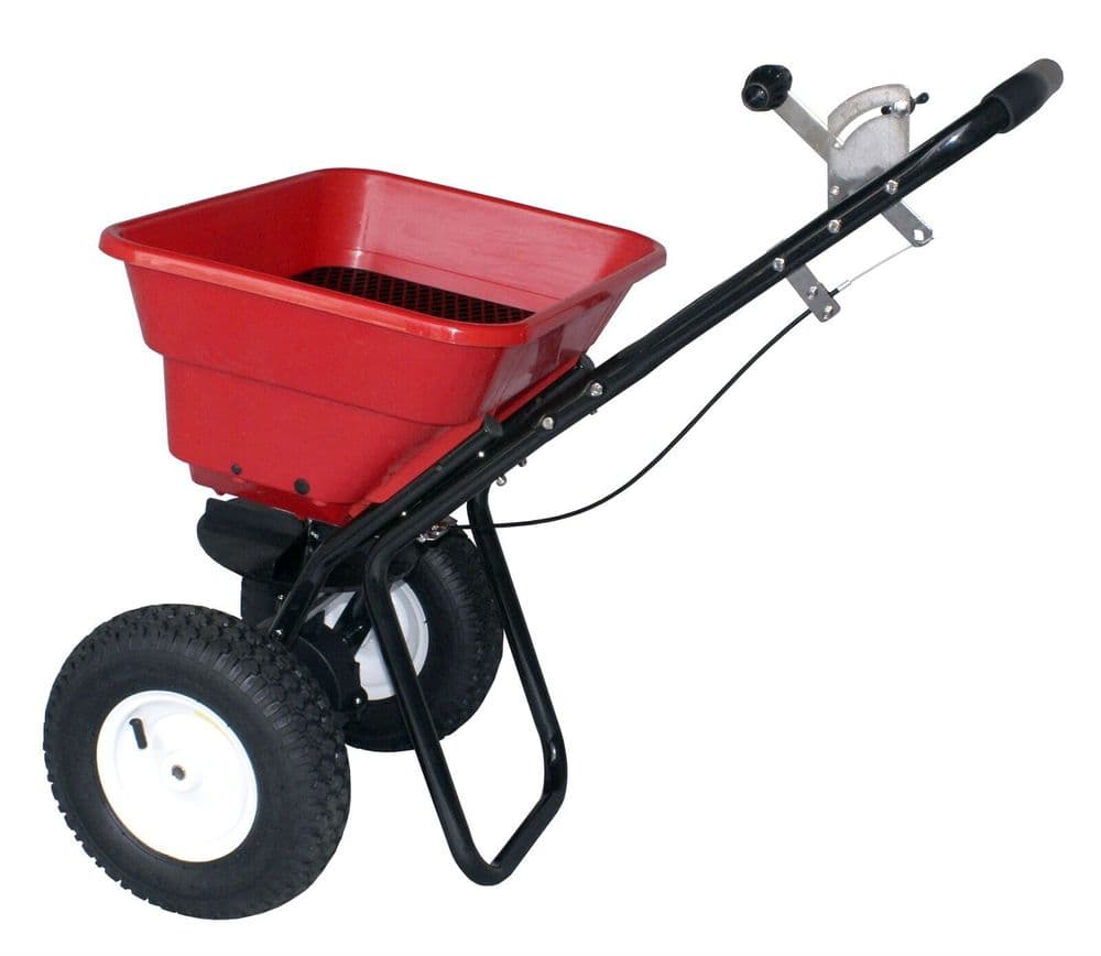 80Lb Multi Use Push Along Spreader For Salt Grit Seed Fertiliser