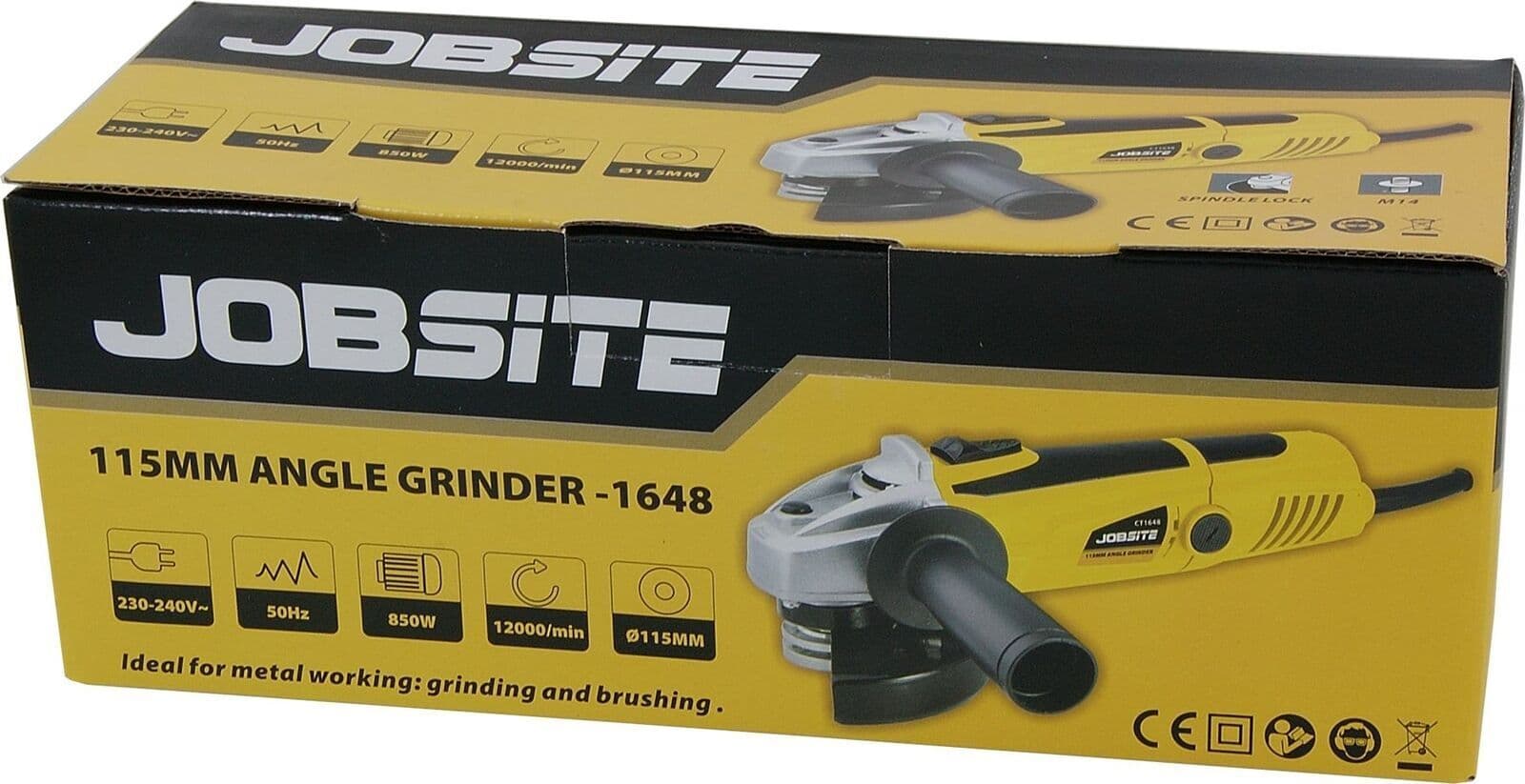 850W Watt 115mm Electric Angle Grinder 230-240V 50Hz 12000 Rpm