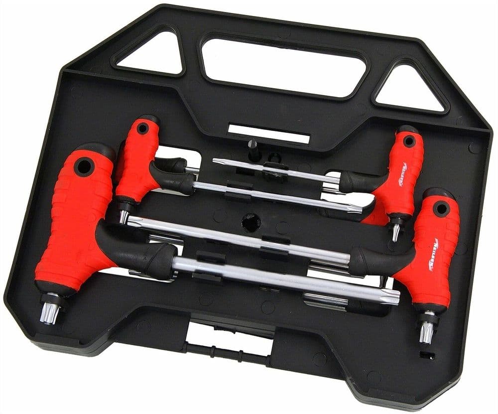 8Pc T Handle Torx & Star Key Screwdriver Set T10 To T50 - High Torque