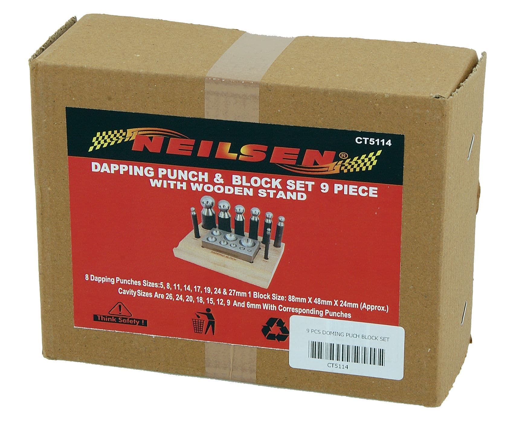 9 Piece Steel Doming Block And Punch Set Dapping Craft Metal Shaping ...