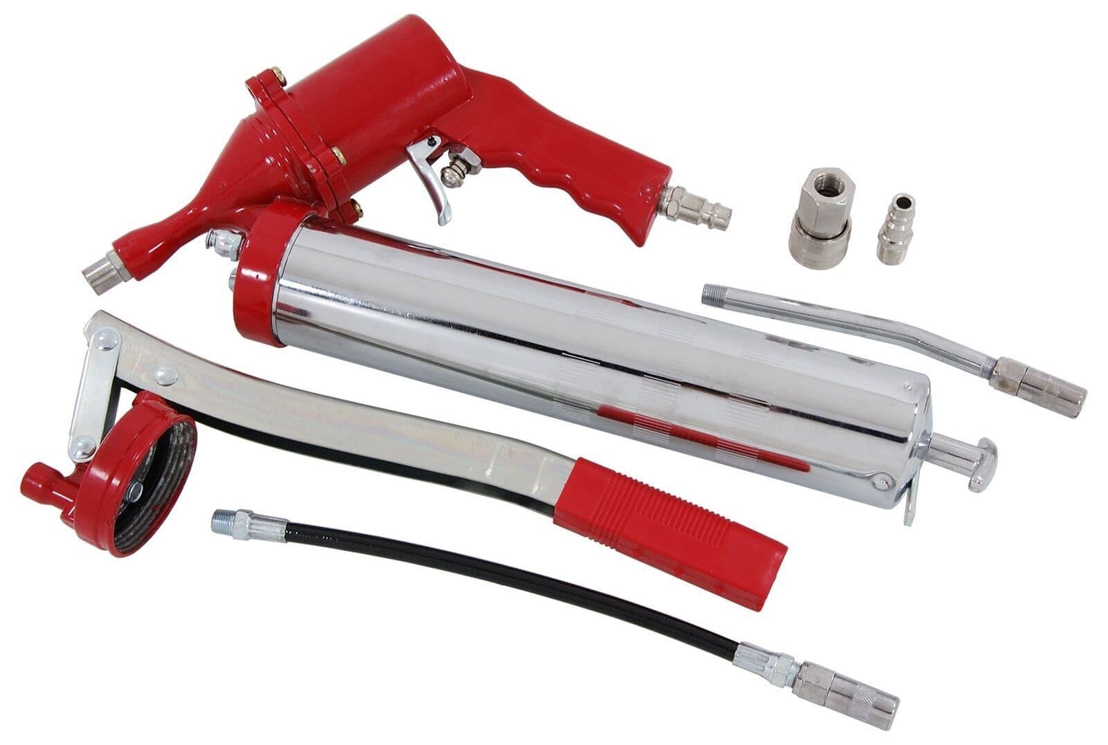 Air And Hand Operation Grease Gun With 4 Piece Accessories