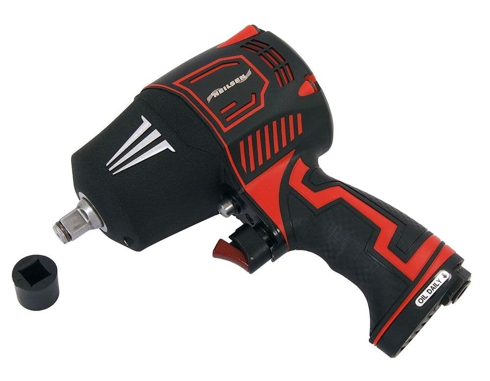 Air Impact Wrench 1/2" Drive Composite Body Twin Hammer Wheel Buzz Gun ...