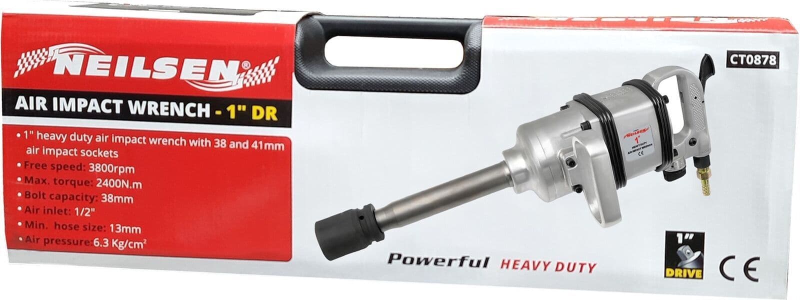 Air Socket Impact Wrench For Compressor 1/2" Bsp 1" Drive Tool Heavy Duty