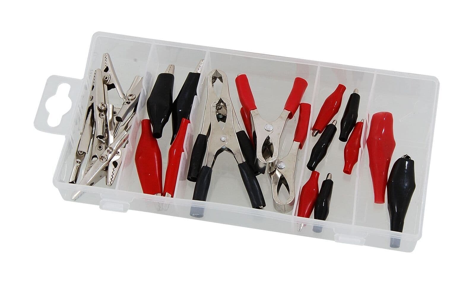 Alligator Crocodile Spring Clip Assortment Electrical Bulldog Clips 28Pc