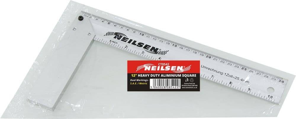 Aluminium Measure Tri Try Square Right Angle - 12 Inch