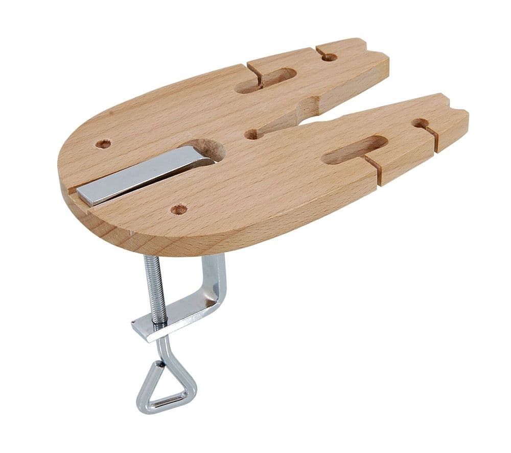 Bench Pin & Clamp Hardwood Vice V Slot Jewellers Tool Multi-Slot Craft ...